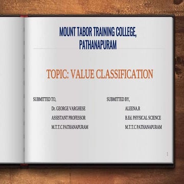 Value classification | PPT