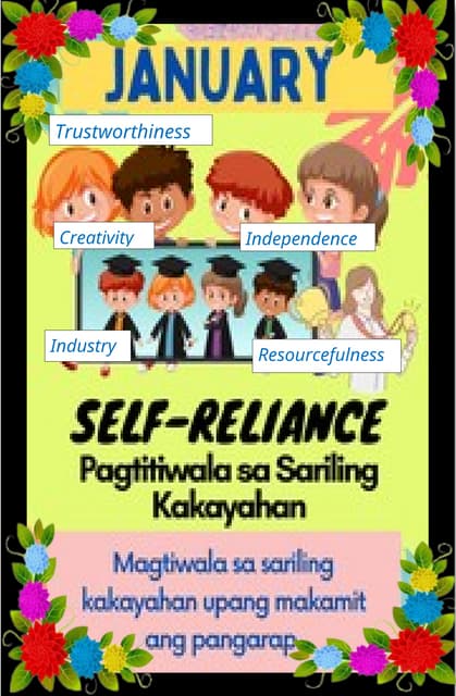 12 point values DepED core values per month | PDF