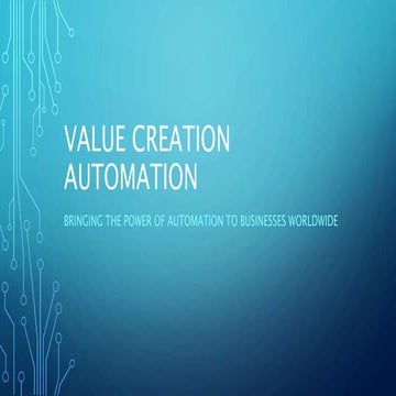 Value Creation Automation | Cordis.us