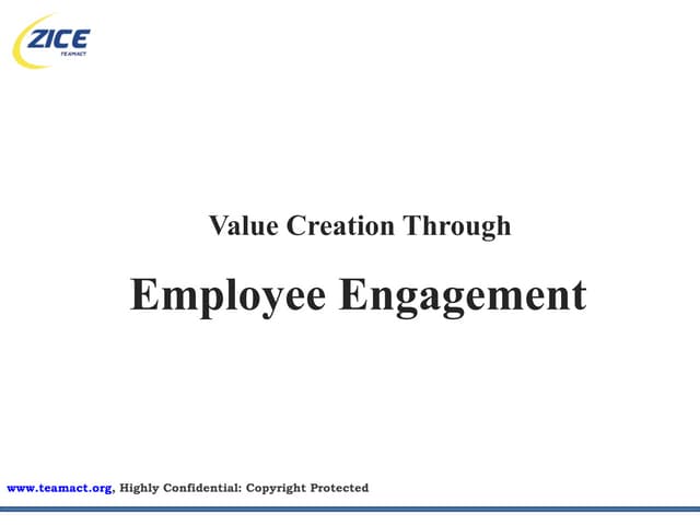 Value creation through employee engagement | PPT Value creation through employee engagement | PPT