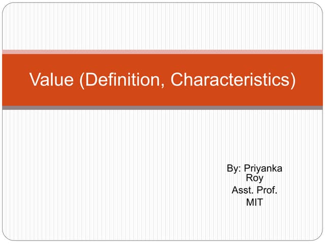 Types of values | PPTX