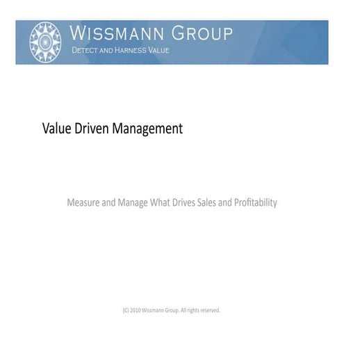 Value Driven Management | PDF