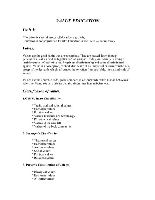 Types of values | PPT