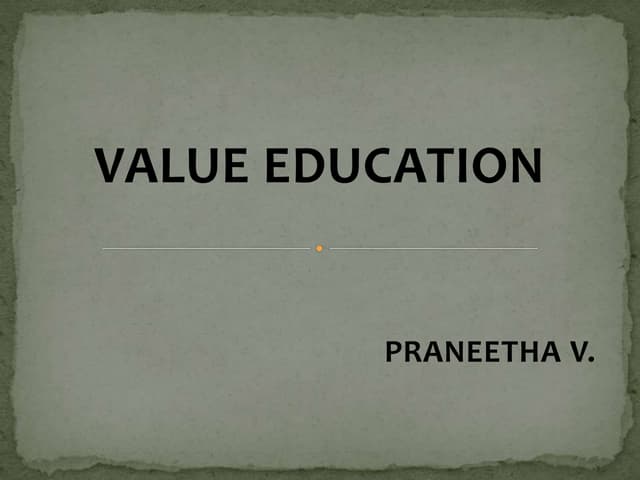 The DECS Values Education Framework | PPTX