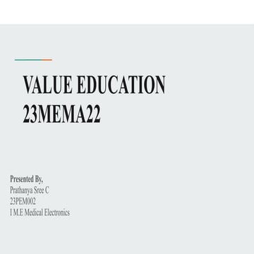 VALUE BASED EDUCATION AND THEIR STANDARDS | PPTX