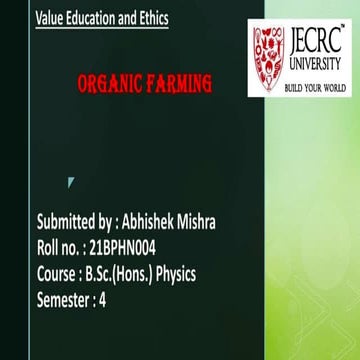 Principles of Organic Farming theory notes (AGRO-248) | PDF