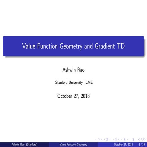Value Function Geometry And Gradient Td Pdf Physics Science