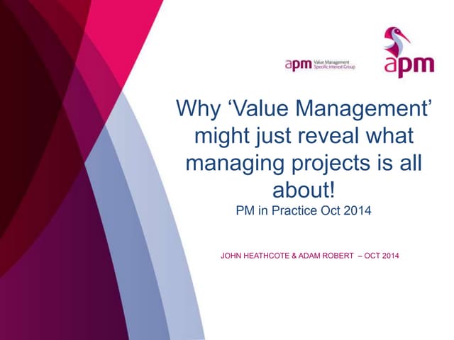 APM Presents - Joining the dots - Programme Management in action