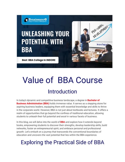 BBA course | PPT
