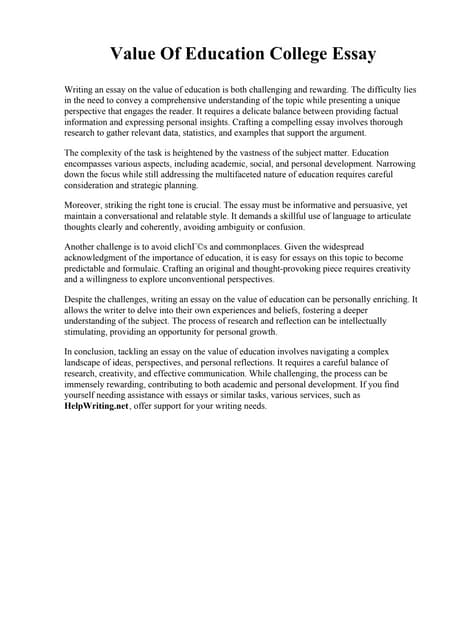 Benefits Of Education Essay.pdf