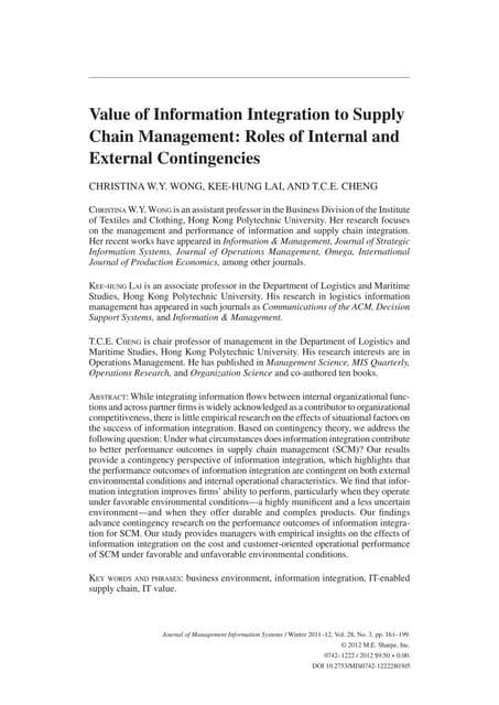 Supply chain restructuring and strategy development | PDF