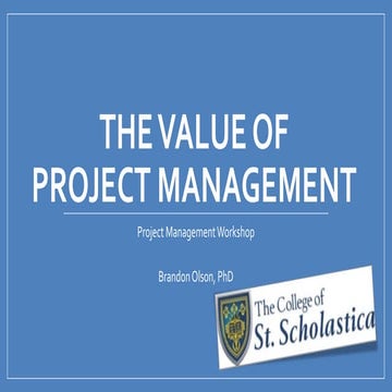 Value of Project Management | PPT