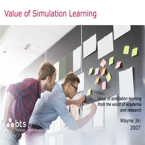 BTS - Value Of Simulation Learning | PDF