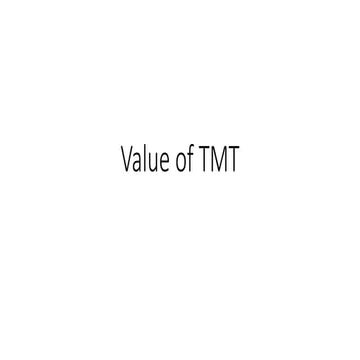 Value of tmt | PPTX
