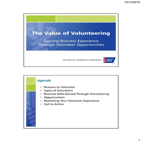 Volunteer presentation | PDF