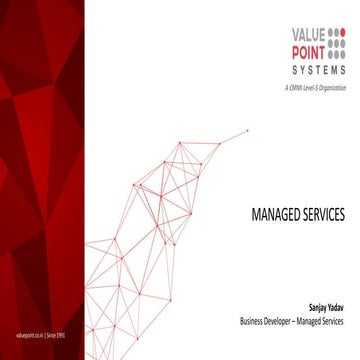 Valuepoint Systems for AMC, FMS, ITSM & NOC Services | PDF