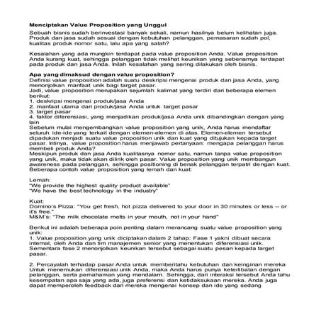 Value proposition | PDF