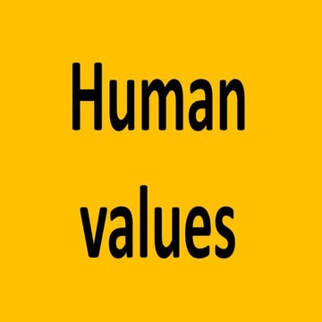 Human values | PPT
