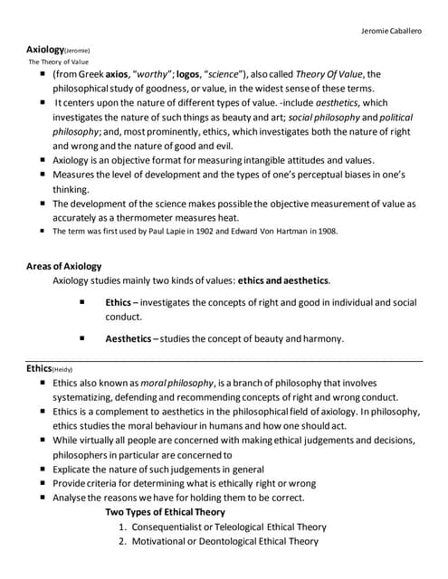 Axiology | DOCX