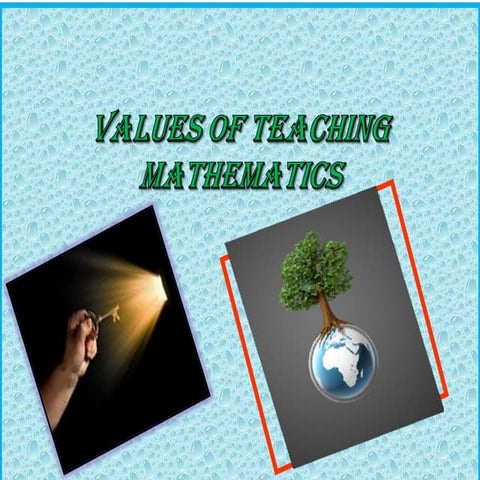 Values inculcated by Mathematics | PPT