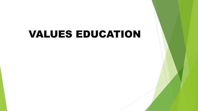 Values education | PPTX