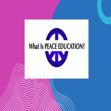 Values Peace Education and peace education | PPT