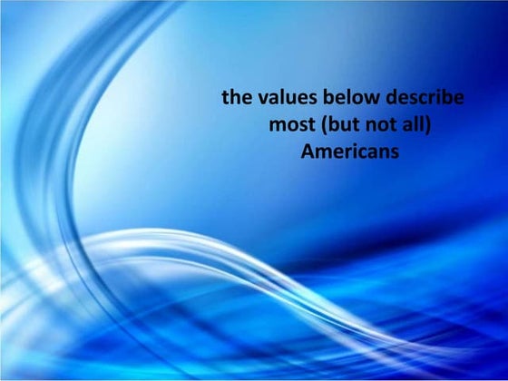 Day 7 American Values | PPT