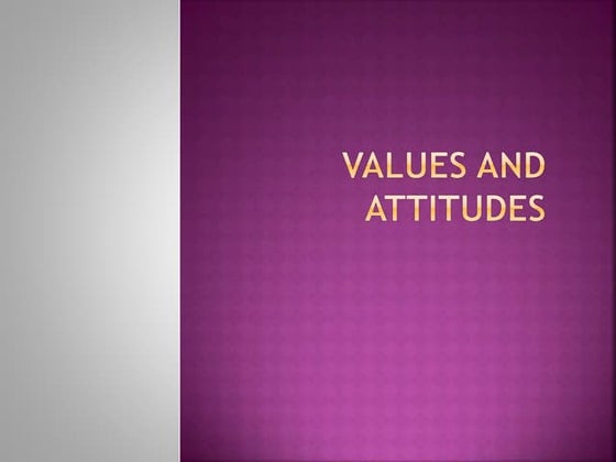Attitudes and values | PPT | Career Advice | Careers