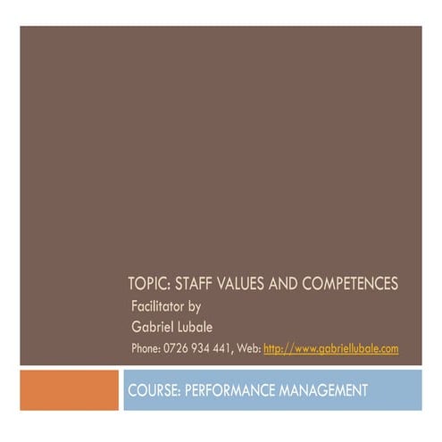 Values and competences in public service | PDF