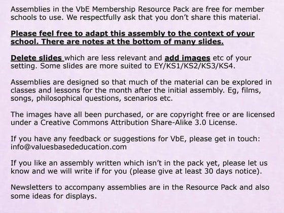 Values Assembly - Hope | PPTX