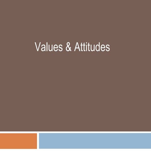 Values & attitudes | PPT