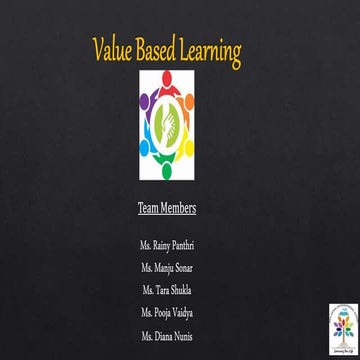 Values Based Learning Pptx Education