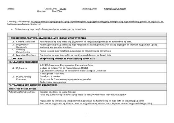 Week 2, Q2- values education 7, matatag curriculum | PPTX