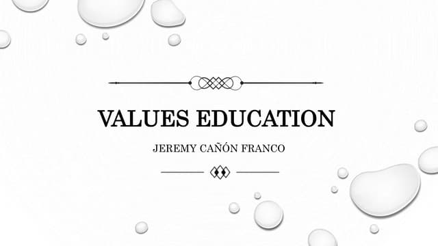 Value based education | PPTX