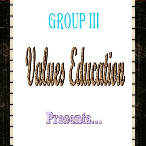 Values Education Project | PPT