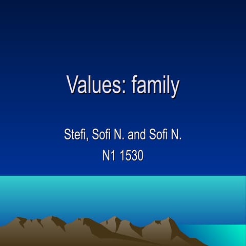 Values family | PPT