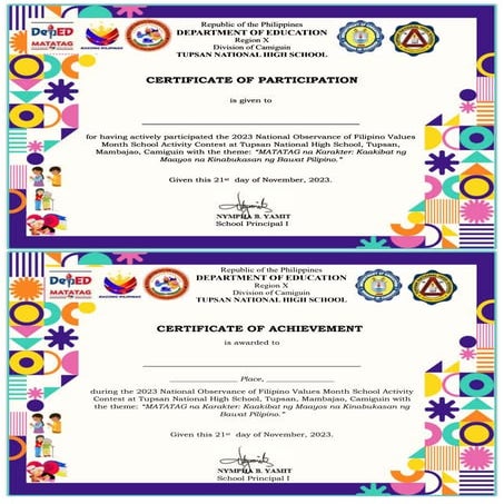 Values Month Certificates Template Editable | DOCX