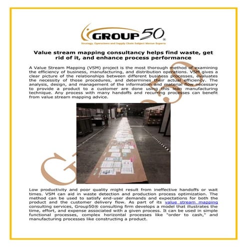 Value stream mapping: Enhancing efficiency in manufacturing processes | PDF