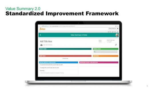 University of Utah's Value Summary Improvement Portal | PPT