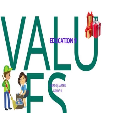 VALUES EDUCATION WEEK 4 GRADE 9 THIRD QUARTER | PPTX