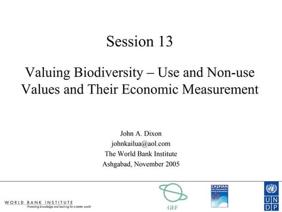 Concept of total economic value in environmental management | PDF