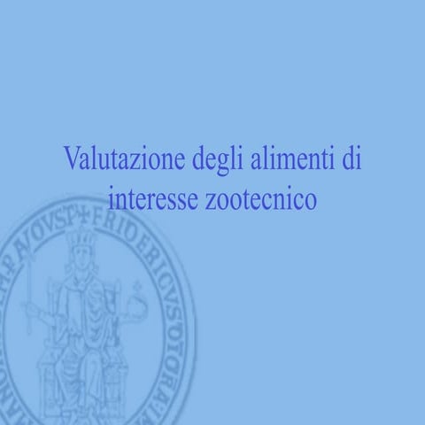 Valutazione degli alimenti di interesse zootecnico | PDF
