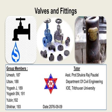 Valve and fittings | PPTX