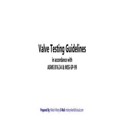 Valve Testing Guidelines | PDF