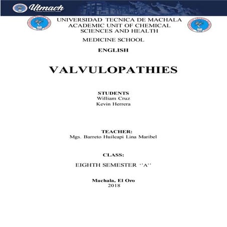 Valvulopathies n | DOCX