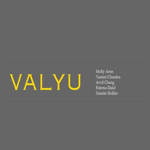 Valyu- social venture pitch deck | PDF