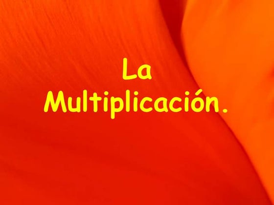 La multiplicación | PPTX