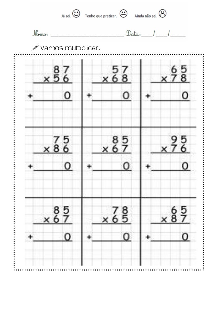 Vamos multiplicar por dois algarismos