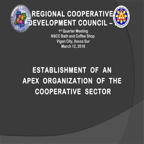 A Proposal Creating a Cooperative Apex Organization | PPT