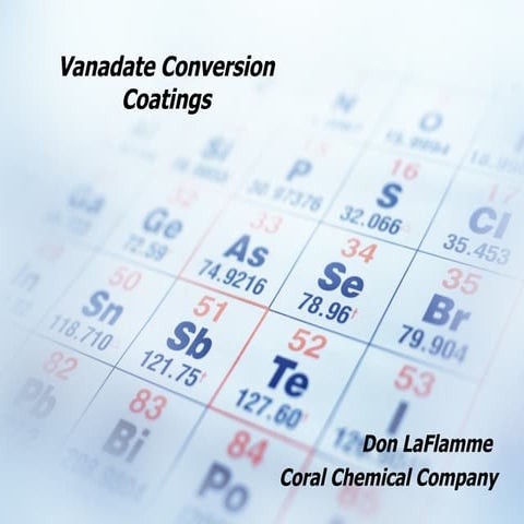 Vanadate Conversion Coatings Paint Expo | PPT
